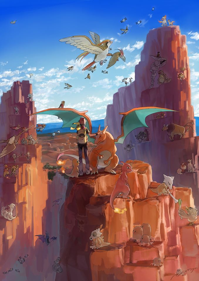 Nhìn loạt tranh "Pokemon và con người cùng chung sống hạnh phúc" mà chỉ ...